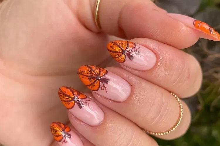Deavita Makes Living Beautifully Effortless Pumpkin Nails